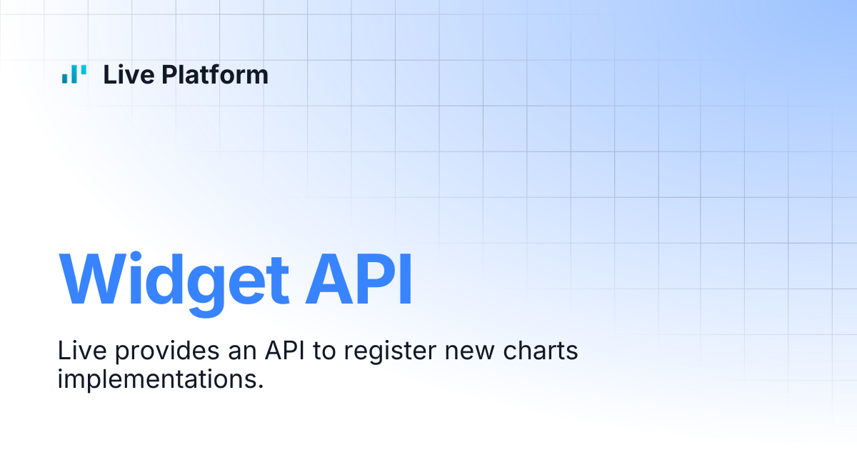 Widget API | Live Platform