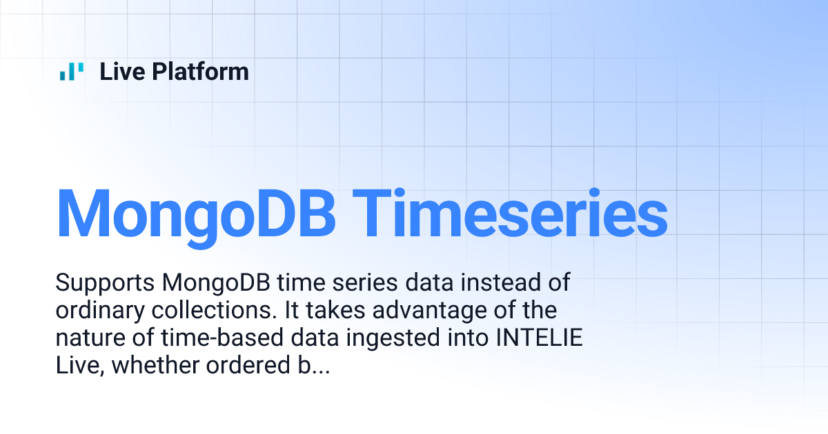 MongoDB Timeseries | Live Platform